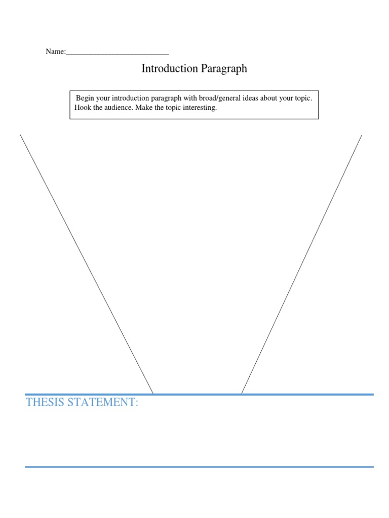 Graphic Organizer Introduction Paragraph | PDF