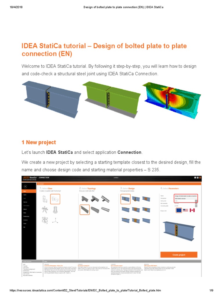 Bolted Plate Connection Design Tutorial | PDF | Structural Steel | Screw