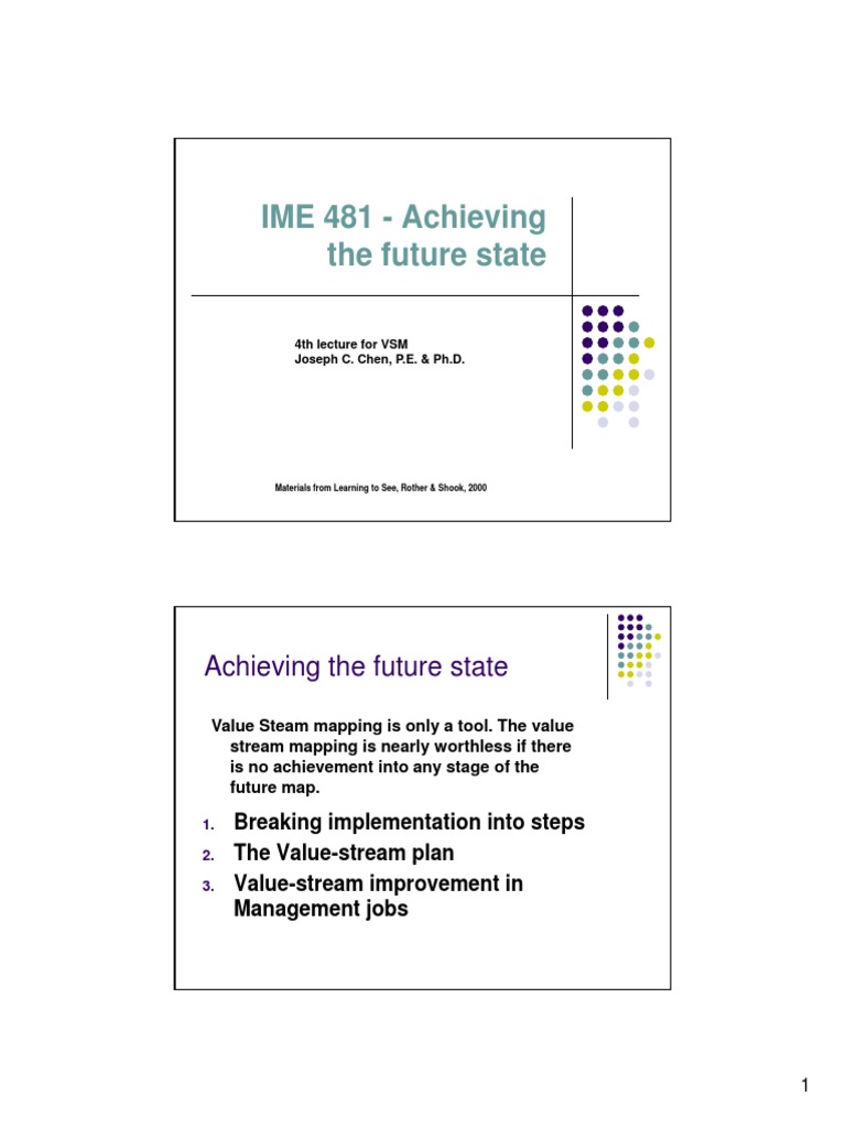 IME 481 - Achieving The Future State The Future State | PDF | Inventory ...