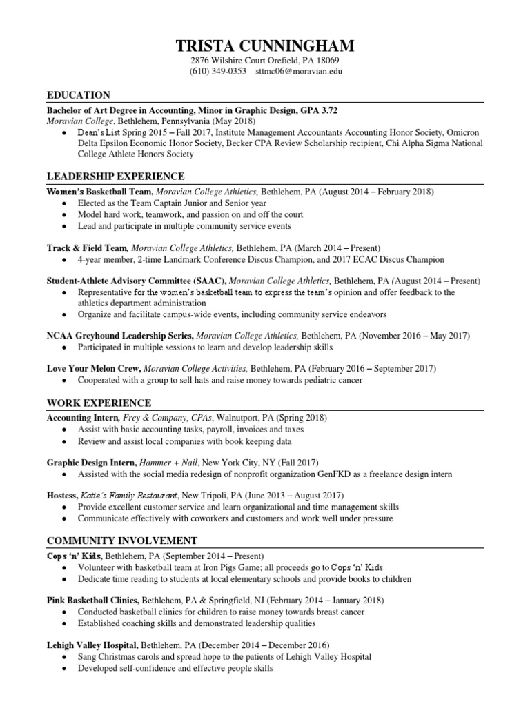 Resume Cunningham | PDF | Business