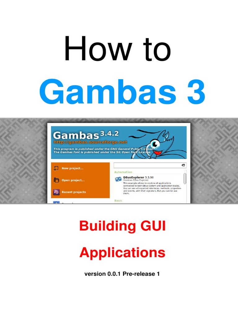 How To Gambas - Building GUI Applications-0.0.1 PDF | PDF | Object ...