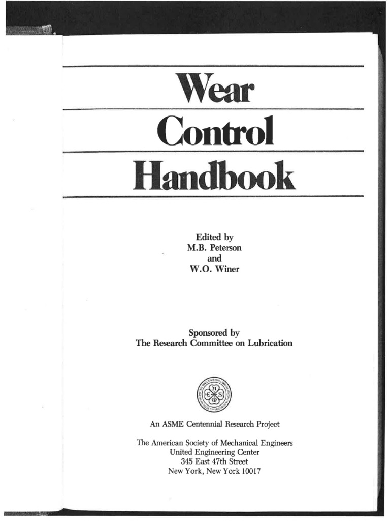 Archard-Wear Control Handbook PDF | PDF