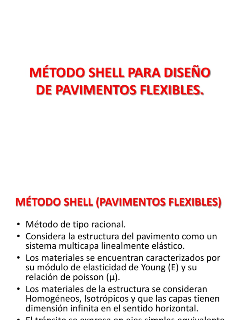 Método Shell en Pavimentos Flexibles | PDF | Elasticidad (Física) | Fatiga (material)
