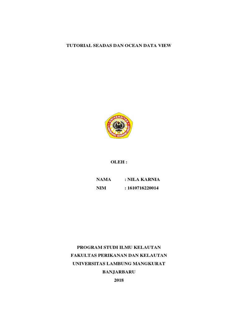 Tutorial Seadas Dan Ocean Data View | PDF