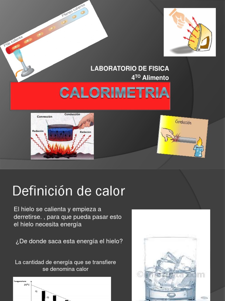 CALORIMETRIA ppt | Capacidad calorífica | Calor