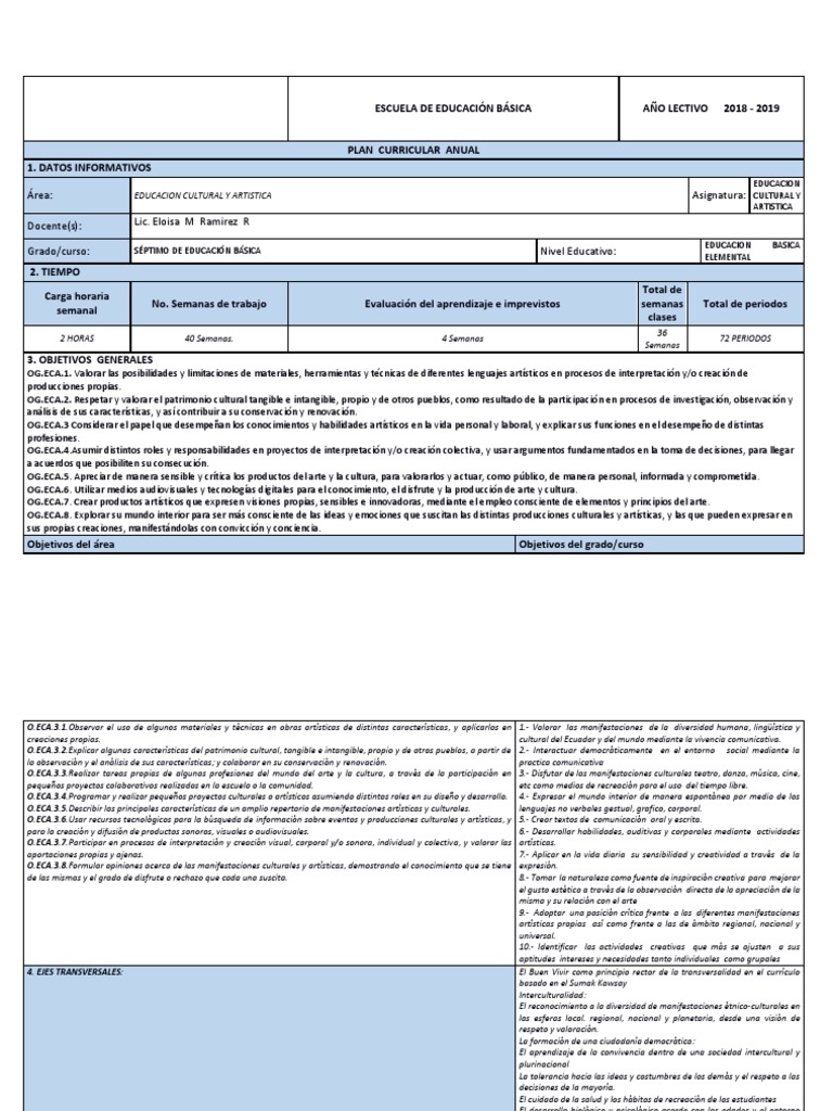 Pca de Eca Septimo de Basica | PDF | Educación primaria | Conocimiento