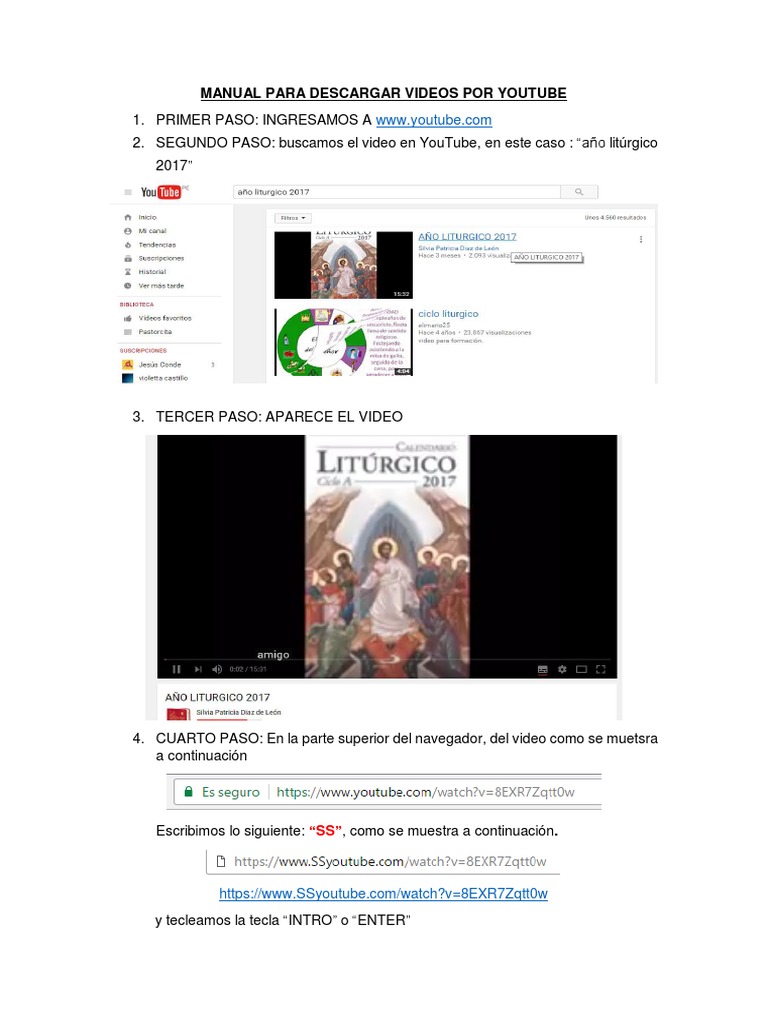 Manual para Descargar Videos Por Youtube PDF | PDF