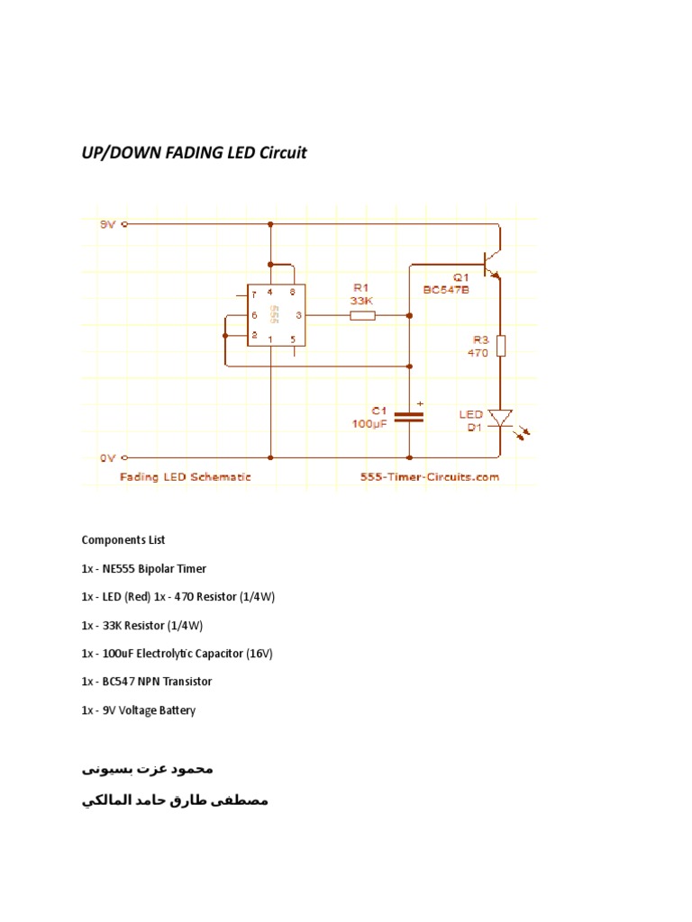 Up/Down Fading Led Circuit | PDF | Electronic Circuits | Bipolar ...