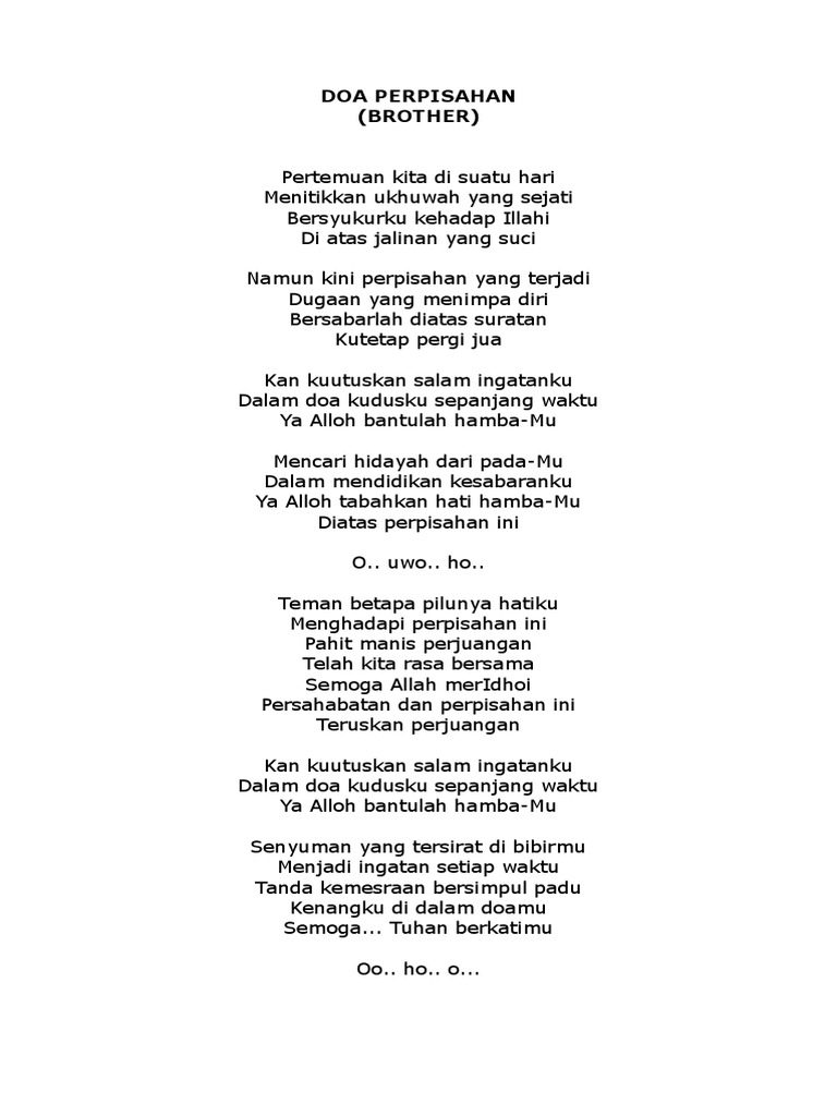 Doa Perpisahan | PDF