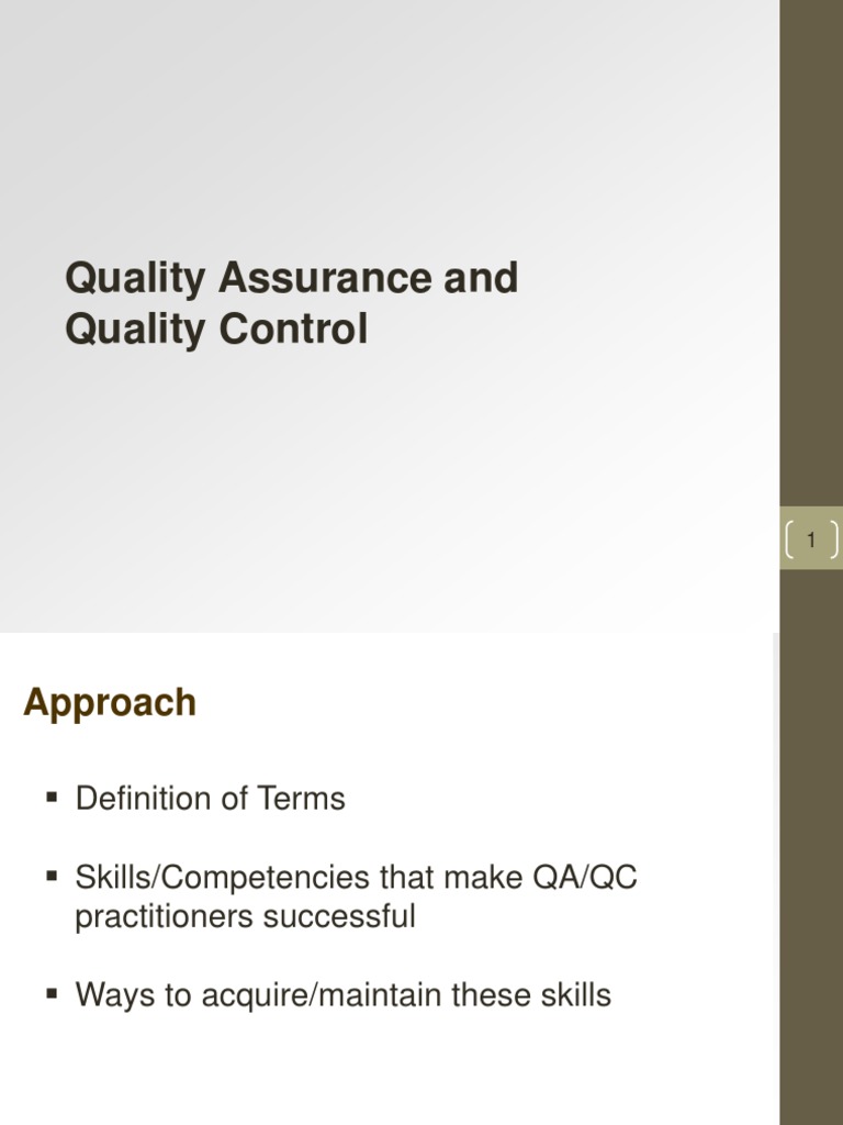 QA-QC | Quality Assurance | Production And Manufacturing