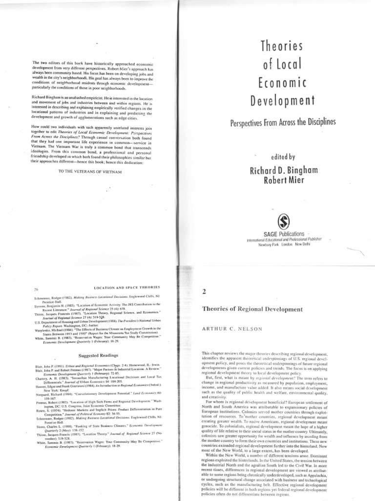 11 - Nelson - Theories of Regional Development | PDF | City ...