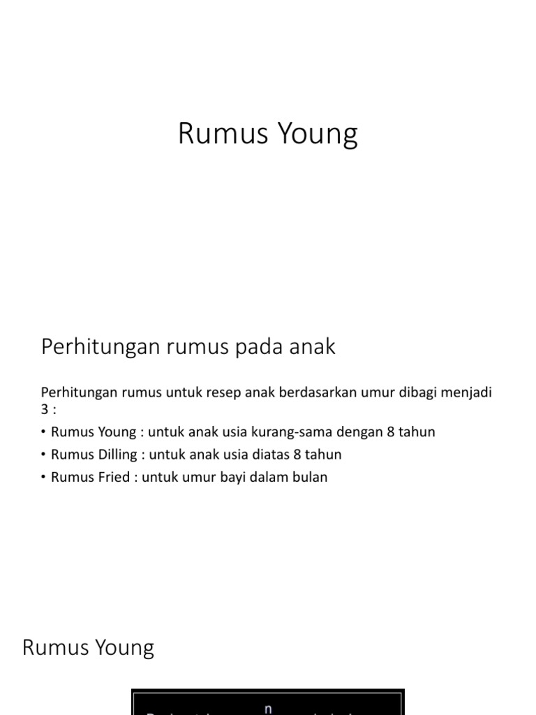 Rumus Young | PDF