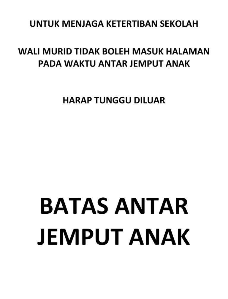 Batas Antar Jemput | PDF