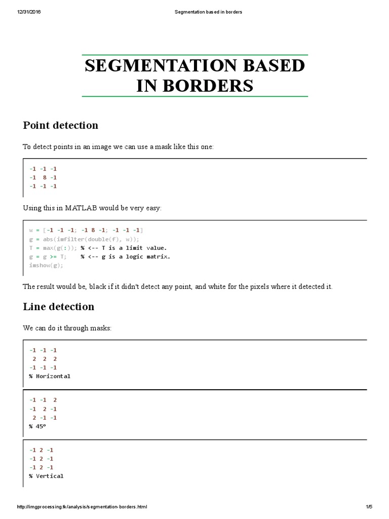 Segmentation Based in Borders | PDF | Image Segmentation | Computer Vision