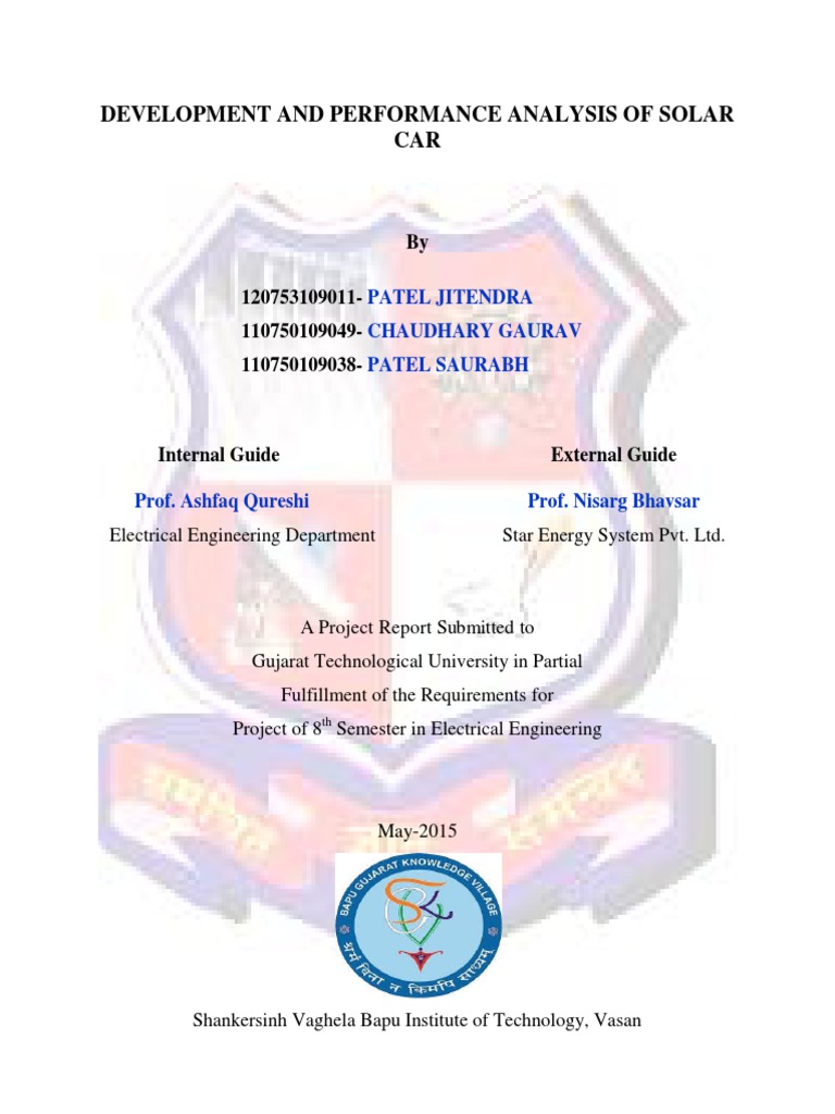 Sample Report | PDF | Solar Power | Solar Cell