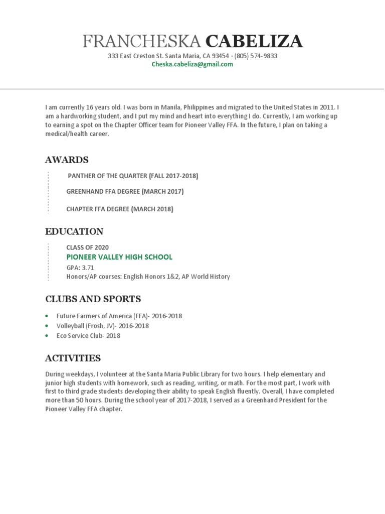 Academic Resume | PDF
