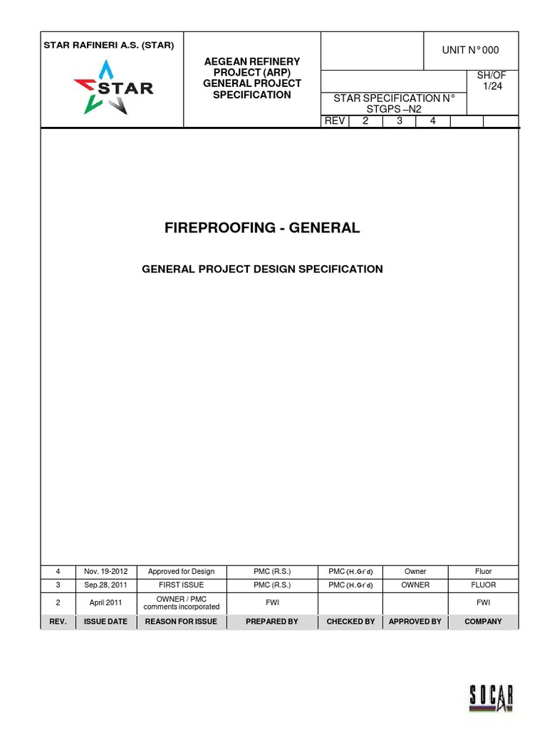 3 Specification Stgps n2 Revision 4 Fireproofing | PDF | Structural ...
