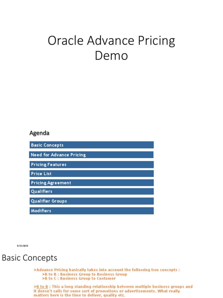Oracle Advance Pricing Demo | PDF | Screenshot | Coupon