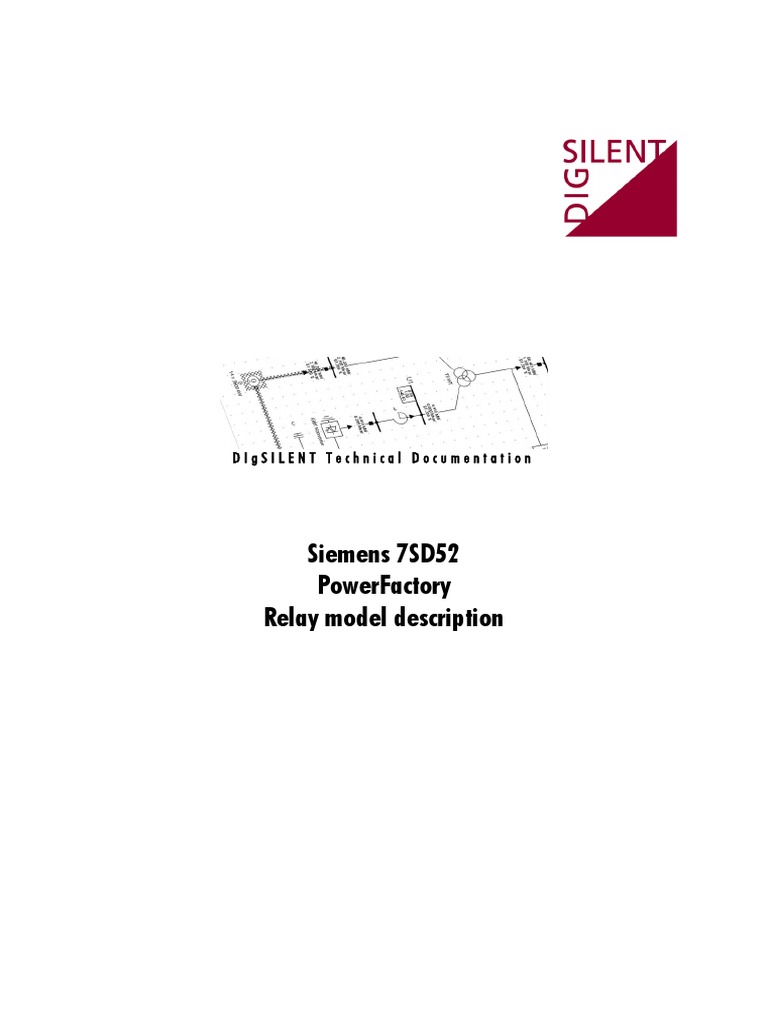 Siemens 7Sd52 Powerfactory Relay Model Description: Digsilent Technical ...