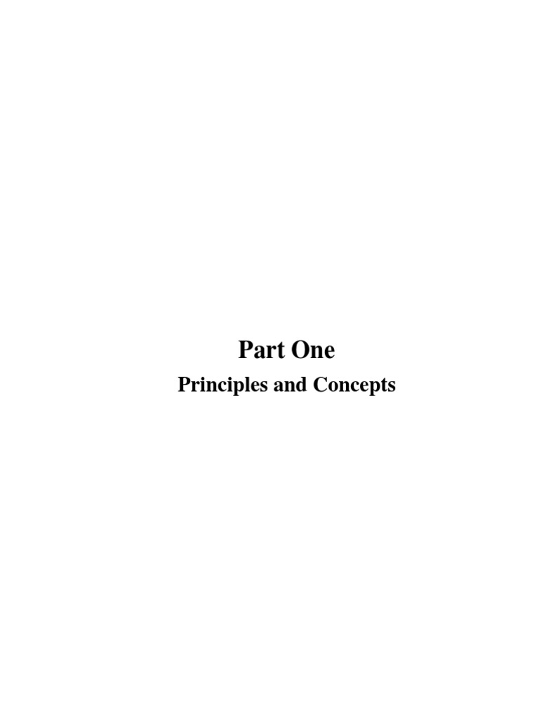 Part One: Principles and Concepts | PDF | Development Economics ...