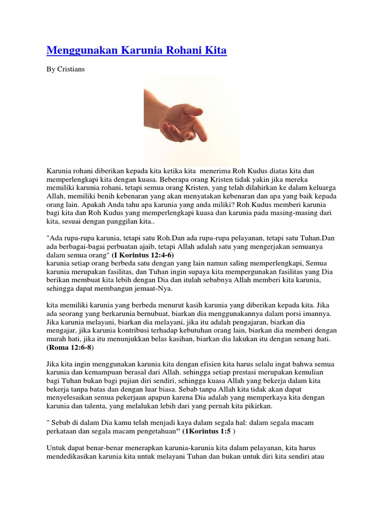 Karunia Rohani | PDF