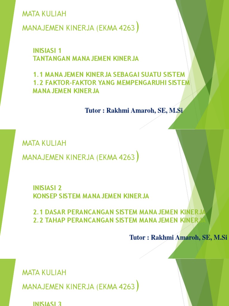 Rat Manajemen Kinerja EKMA 4263 | PDF