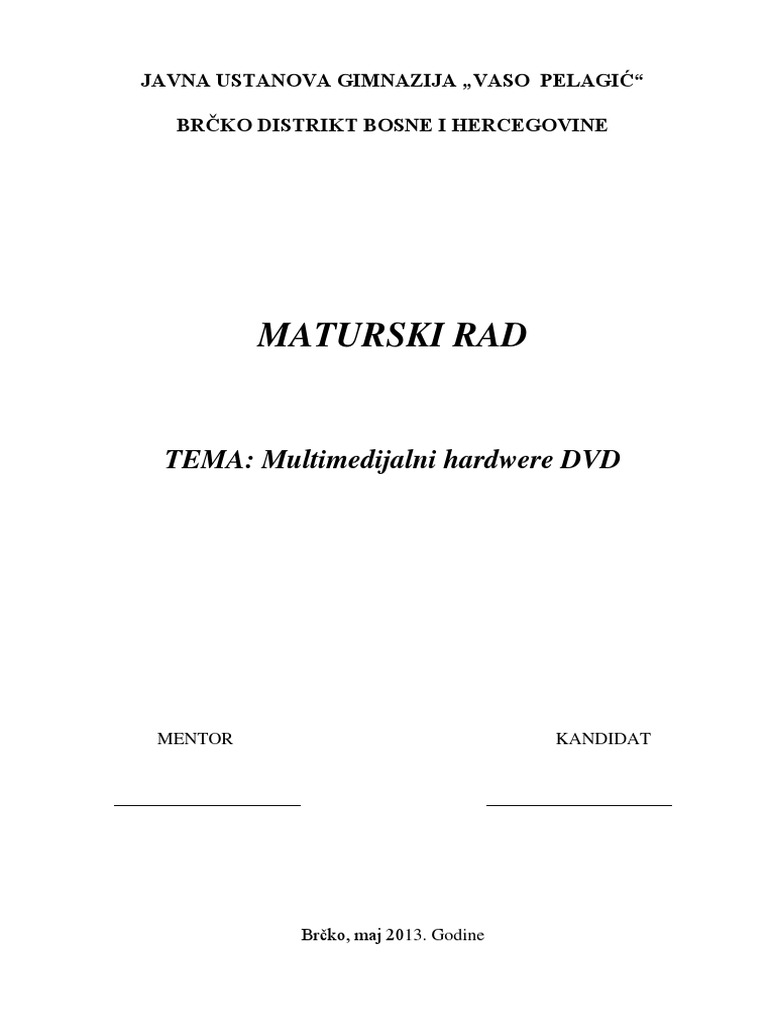 Multimedijalni Hardveri DVD | PDF