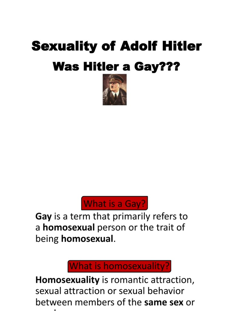 Sexuality of Adolf Hitler | PDF