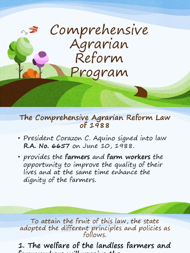Comprehensive Agrarian Reform Program | PDF