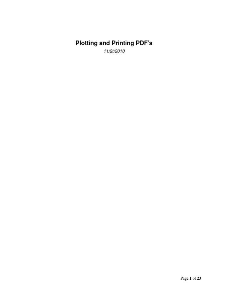 Plotting and Printing PDF'S: Page 1 of 23 | PDF | Portable Document ...