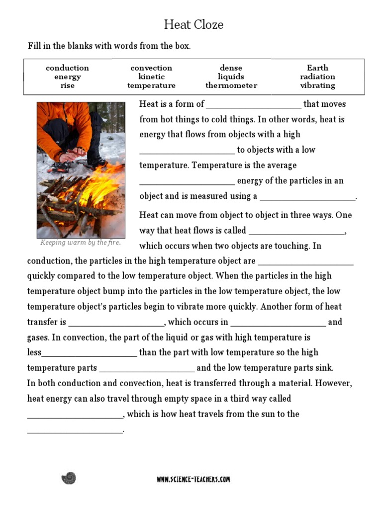 Heat Cloze: Conduction Convection Dense Earth Energy Kinetic Liquids ...