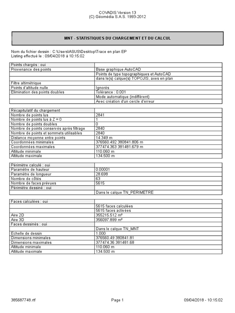 Trace en Plan EP - MntCalc | Descargar gratis PDF | Géométrie | Espace