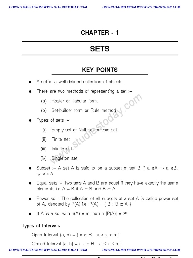 CBSE Class 11 Assignment For Sets PDF | PDF | Set (Mathematics) | Interval (Mathematics)