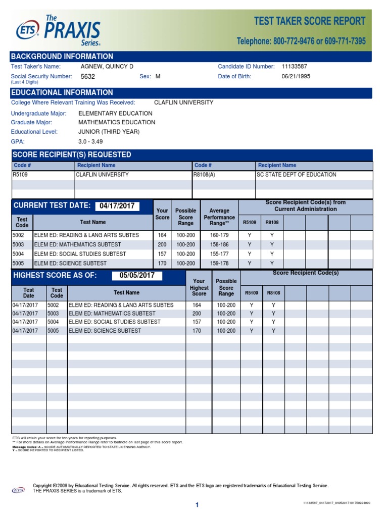 Scorereport | PDF | Science | Statistics
