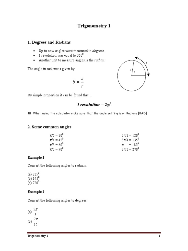 Trigonometry 1 | PDF | Trigonometric Functions | Sine