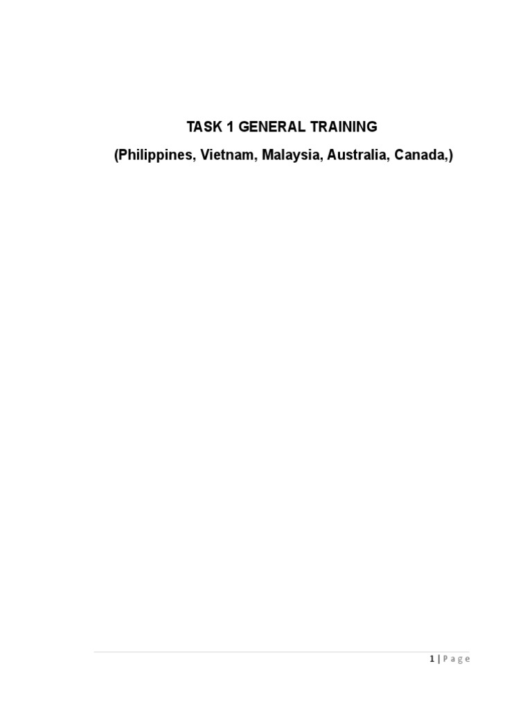 Task 1 General Training - Docx Compiled by Favian | PDF | International ...