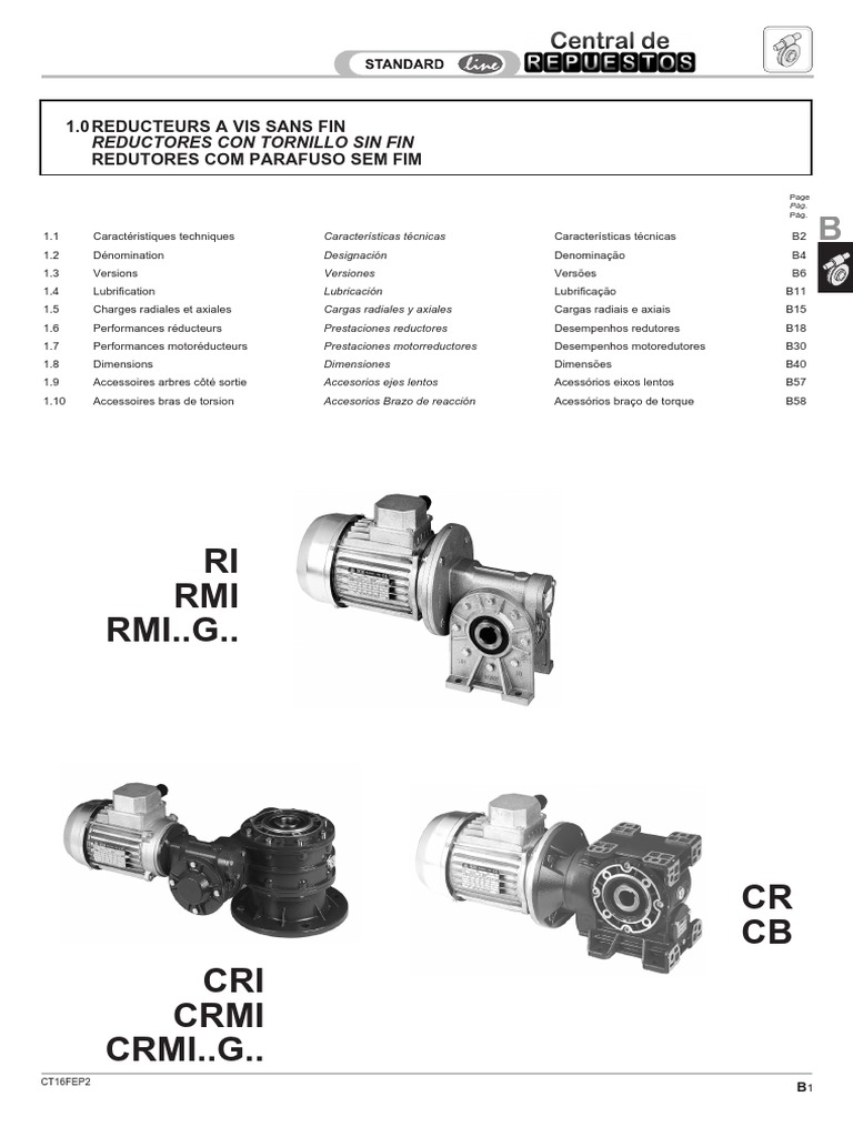 Catalogo RMI-CRMI Web | PDF | Ingeniería mecánica | Agitación