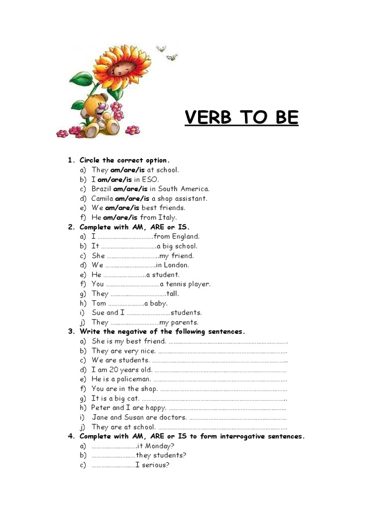 Verb To Be Final Examen | PDF