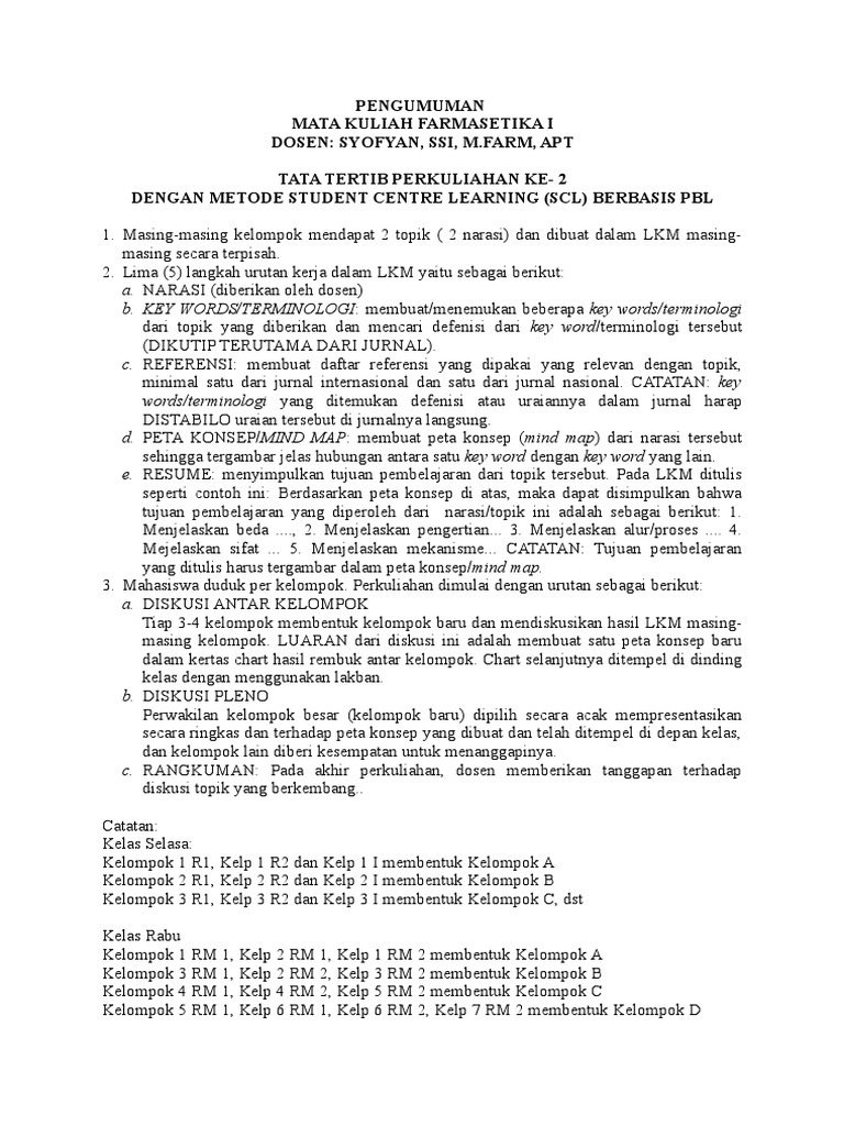 Lembaran Kerja Mahasiswa (LKM) II | PDF | Karier & Perkembangan | Sains ...