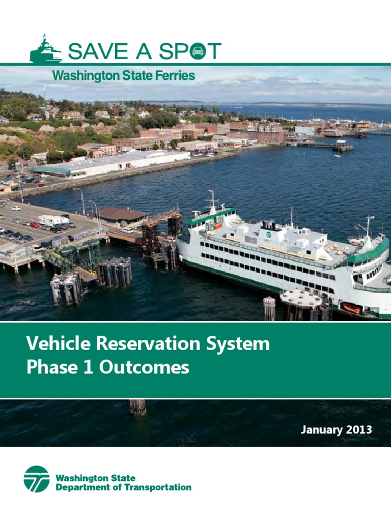 Washington State Ferries Reservation System Outcomes | PDF | Usability ...