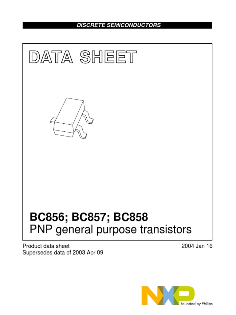 Data Sheet: BC856 BC857 BC858 | PDF | Bipolar Junction Transistor ...