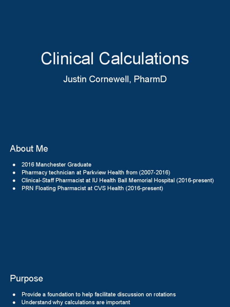 Clinical Calculations | PDF | Renal Function | Chronic Kidney Disease