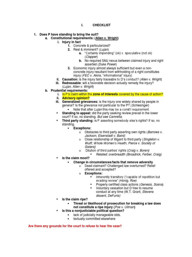 Are There Any Grounds For The Court To Refuse To Hear The Case? | PDF ...