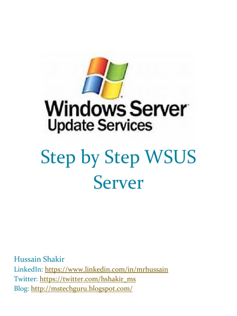 Step by Step WSUS Server For Anyone PDF | PDF | Microsoft Certified Professional | Server ...
