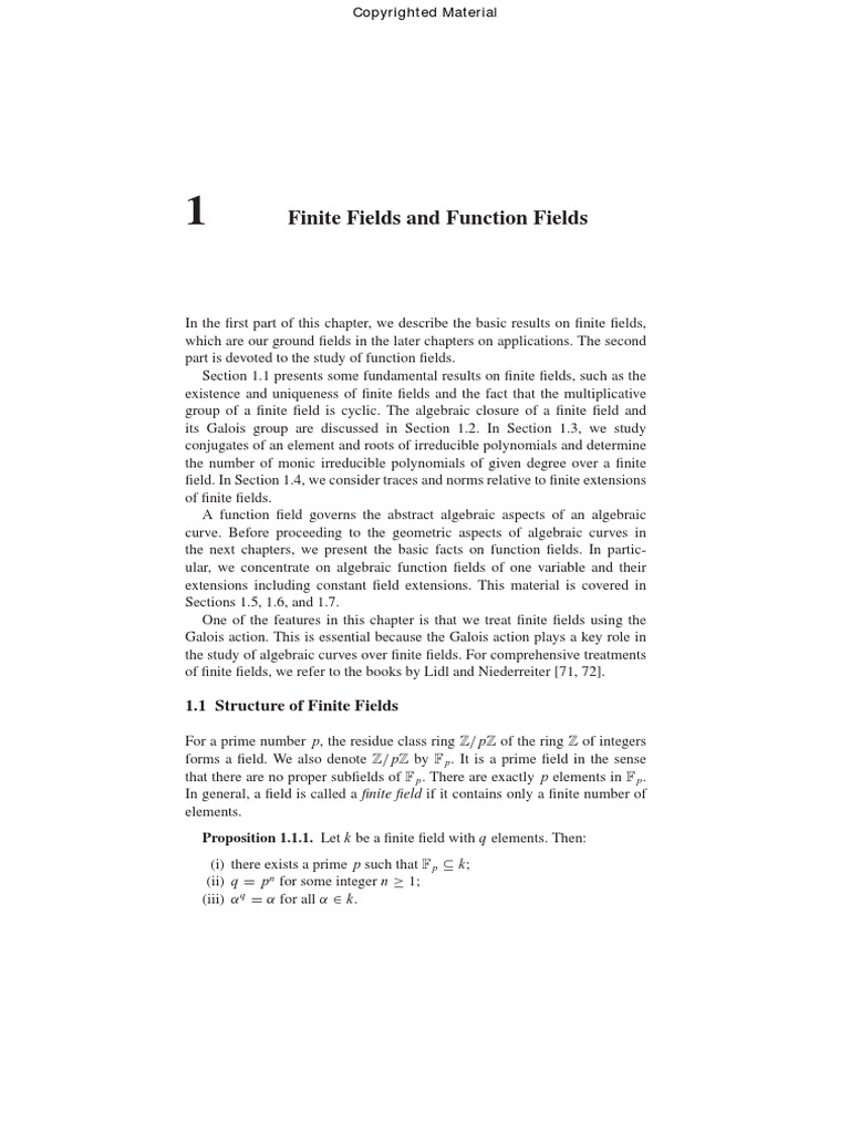 Finite Fields and Function Fields | PDF | Field (Mathematics) | Group (Mathematics)