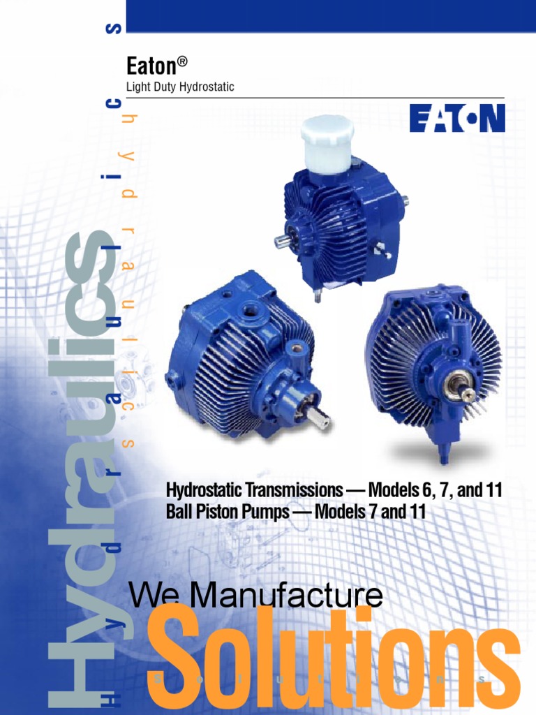 Eaton 11 Hydrostatic Transmission | PDF | Transmission (Mechanics) | Belt (Mechanical)