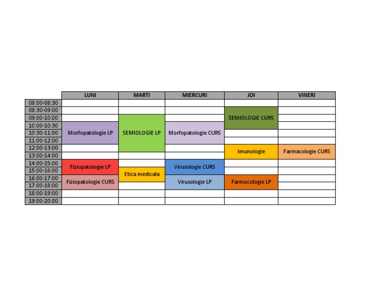 Luni Marti Miercuri JOI Vineri | PDF