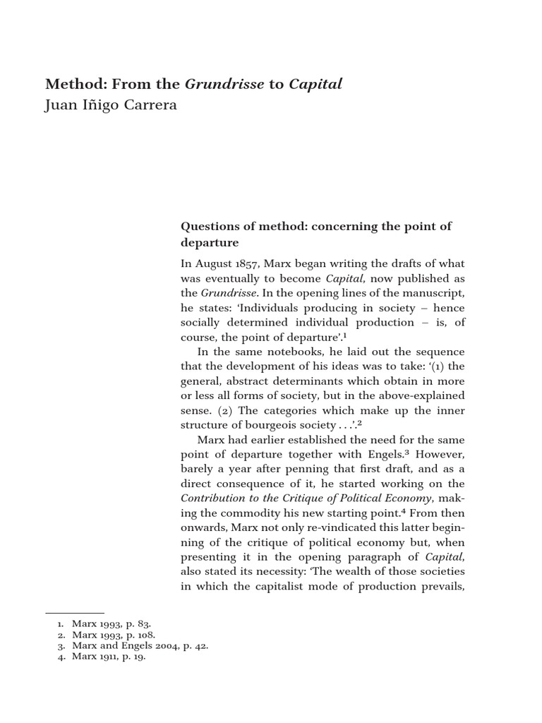 Uncovering Marx's Method: Tracing the Development from the Grundrisse ...