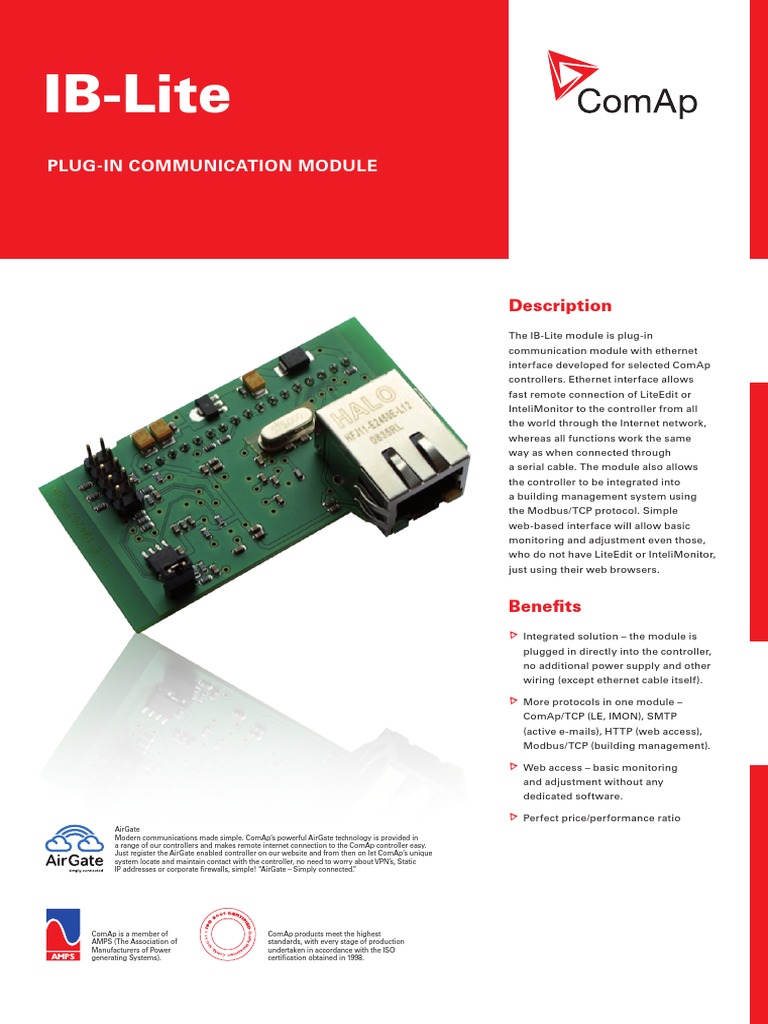 IB-LITE Ficha Tecnica | PDF | Communications Protocols | World Wide Web