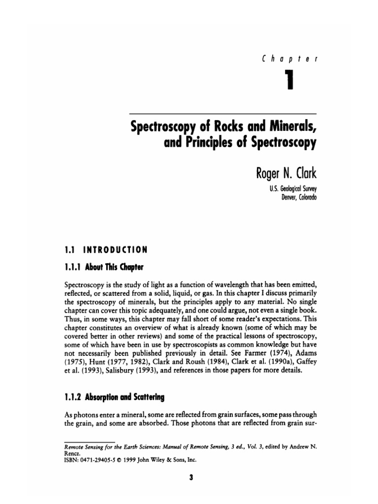 Overview of Spectroscopy Principles for Analyzing Rocks and Minerals ...